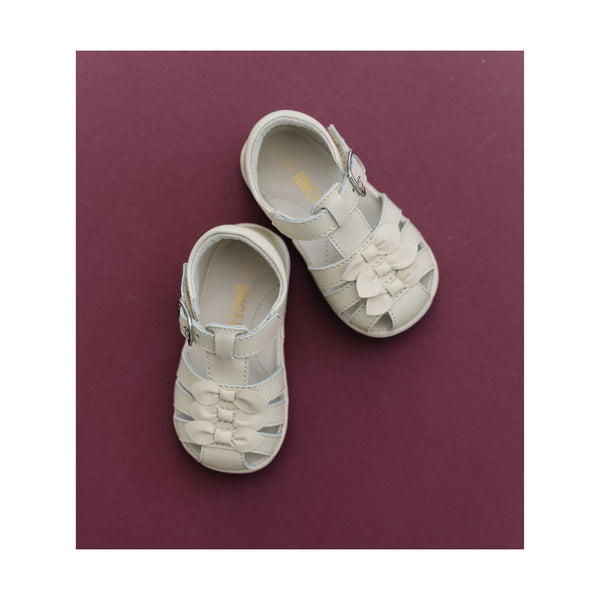 Angel Baby Girls Everly Caged Triple Bow Leather Sandal (Baby) – L ...